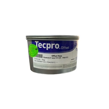 TINTA PARA PRENSA OFFSET COLOR AZUL CLAVE PAN 072 CONTENIDO 1 KG MARCA ...
